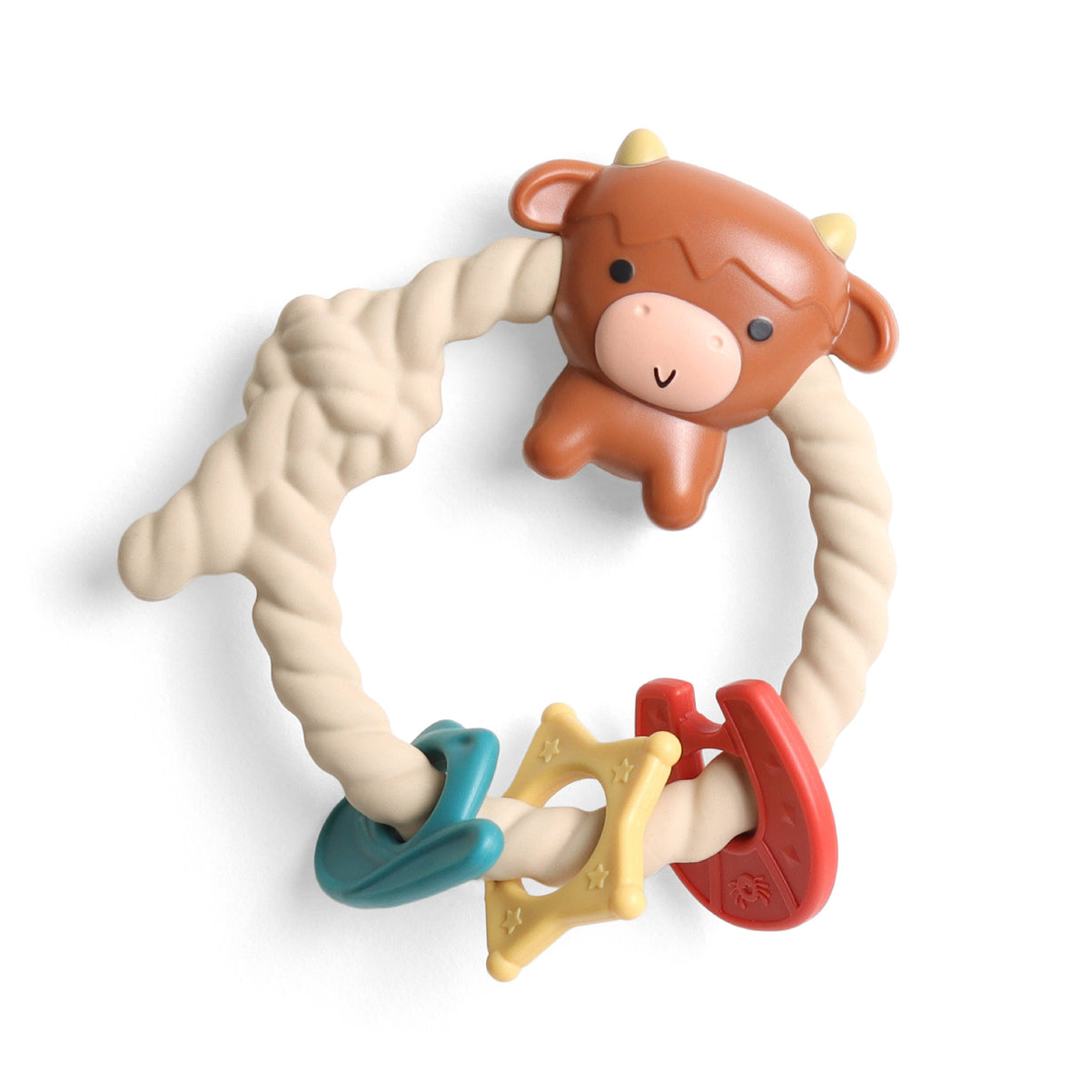 Itzy Ritzy Highland Cow Baby Ritzy Rattle Silicone Teether Rattles ...