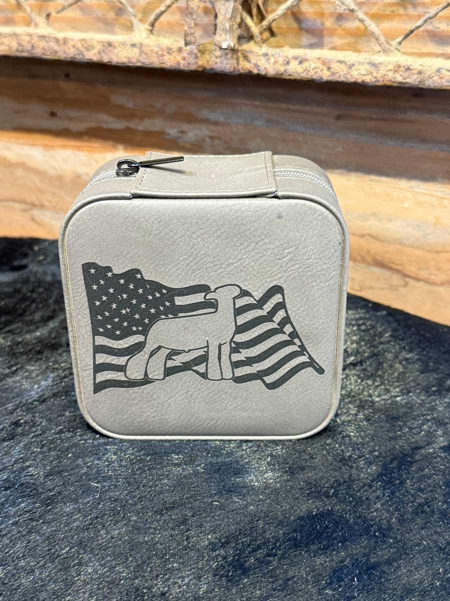 Custom Laser Engraved SHEEP GOAT STEER Livestock Show Leatherette Jewe ...